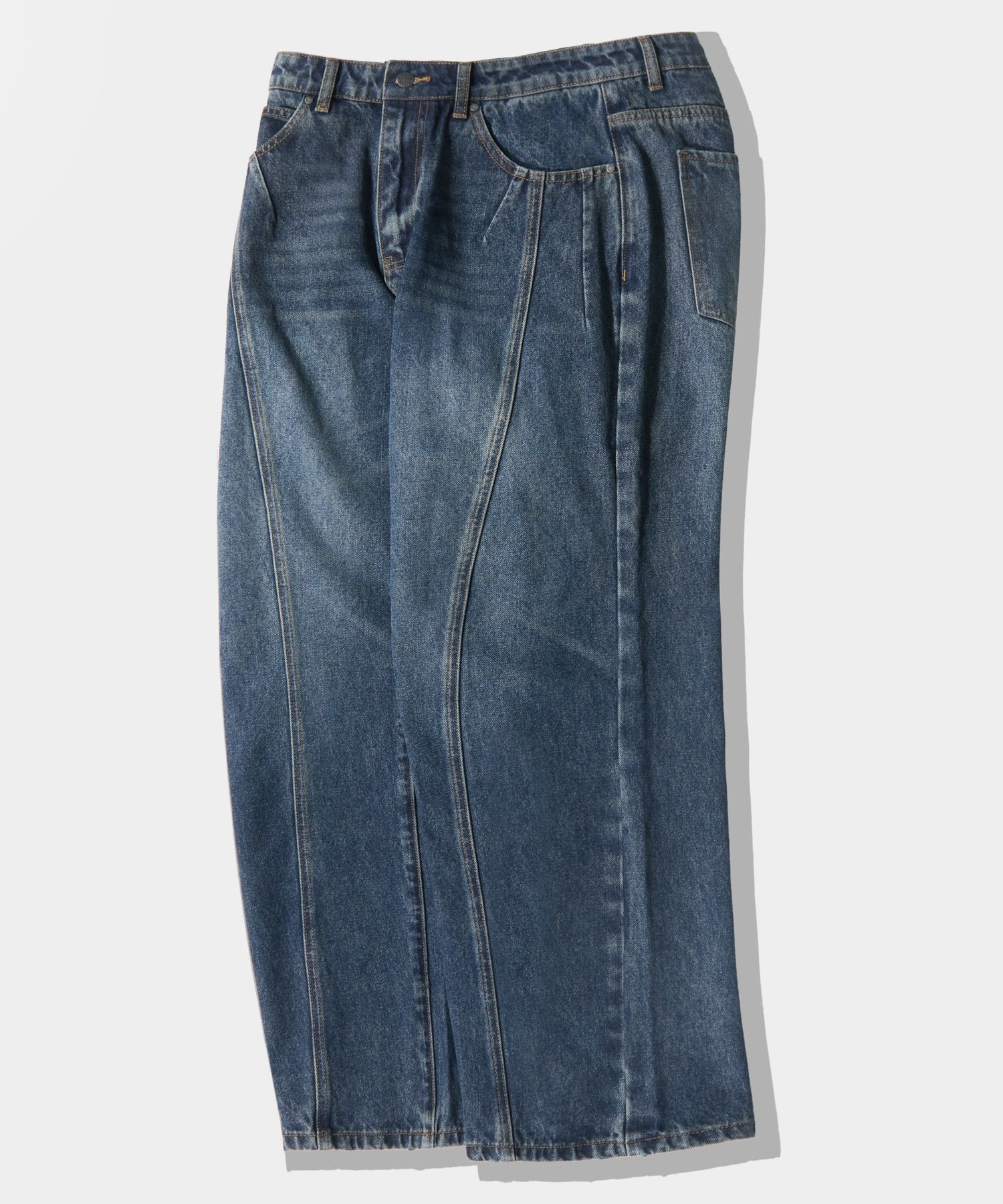 MUSINSA | DIMITRI BLACK VLAD Round Slash Denim Pants_Indigo Grey