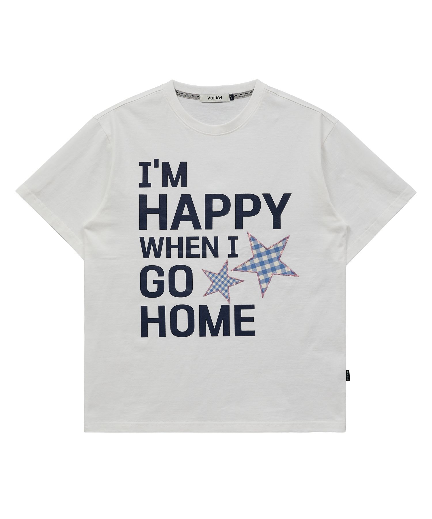 MUSINSA公式 | WAI KEI I am HAPPY short sleeve t-shirt white