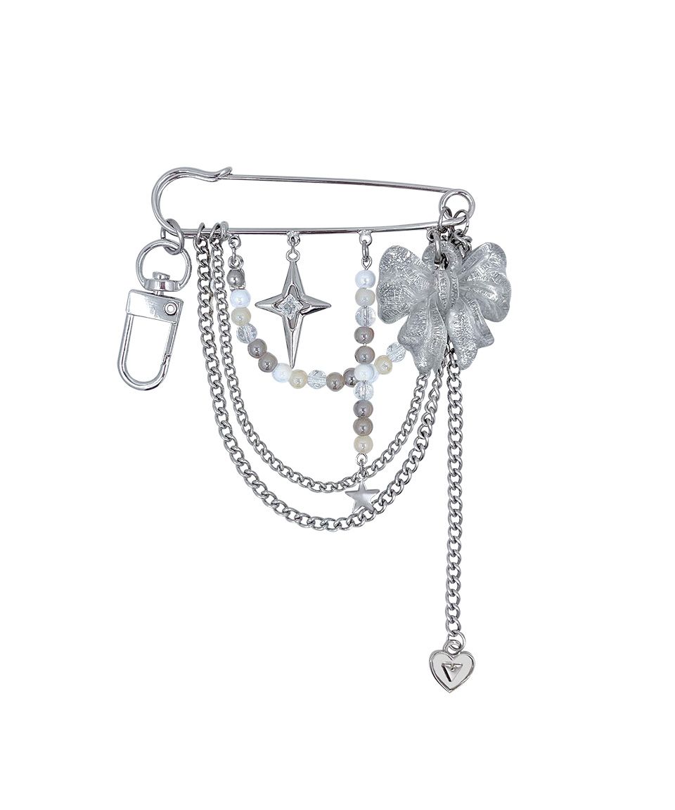 MUSINSA公式 | VVV Princess Ribbon Safety Pin Keyring