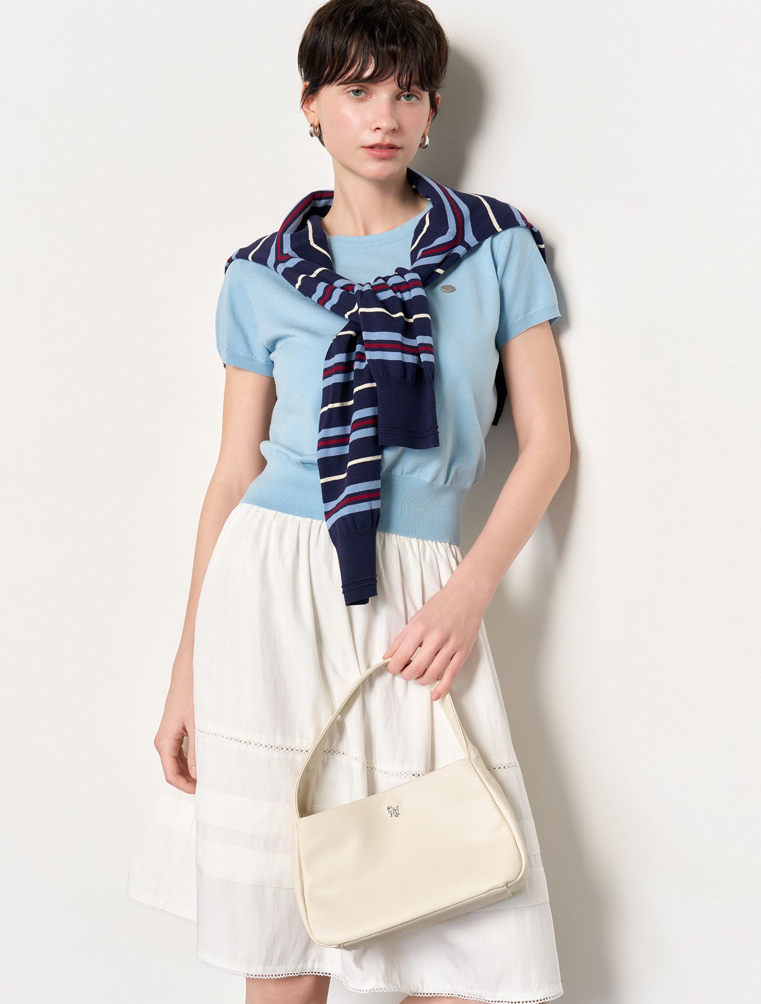 MUSINSA公式 | GENERAL IDEA Tencel Essential Half Knit Pullover 2TYPE [SET]