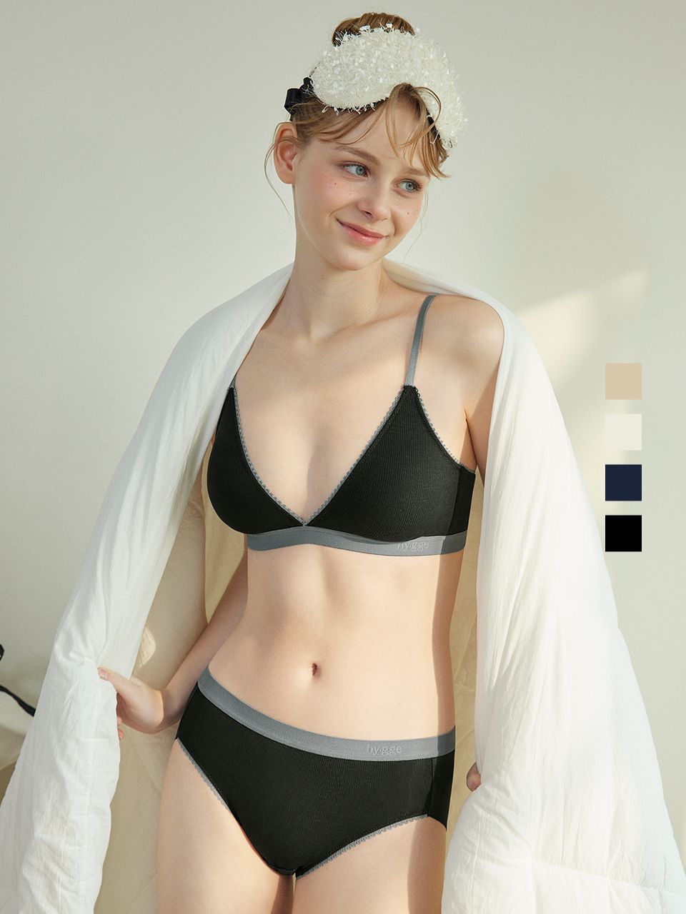 MUSINSA公式 | HYGGE UNDERWEAR Charming Golji Bralette Panty Set - 4Colors