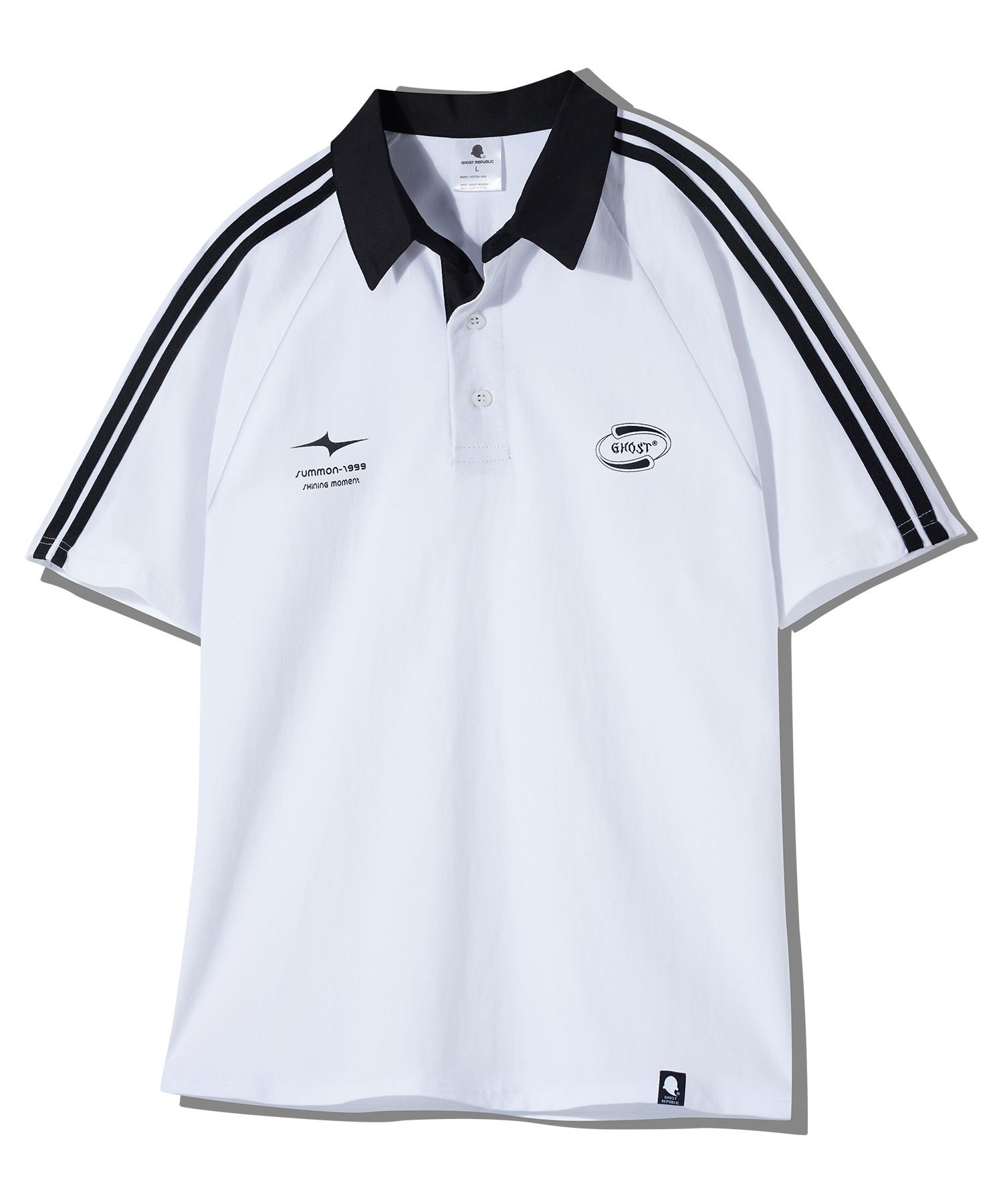 MUSINSA公式 | GHOST REPUBLIC Rugby Collar Raglan Track Short Sleeve T ...