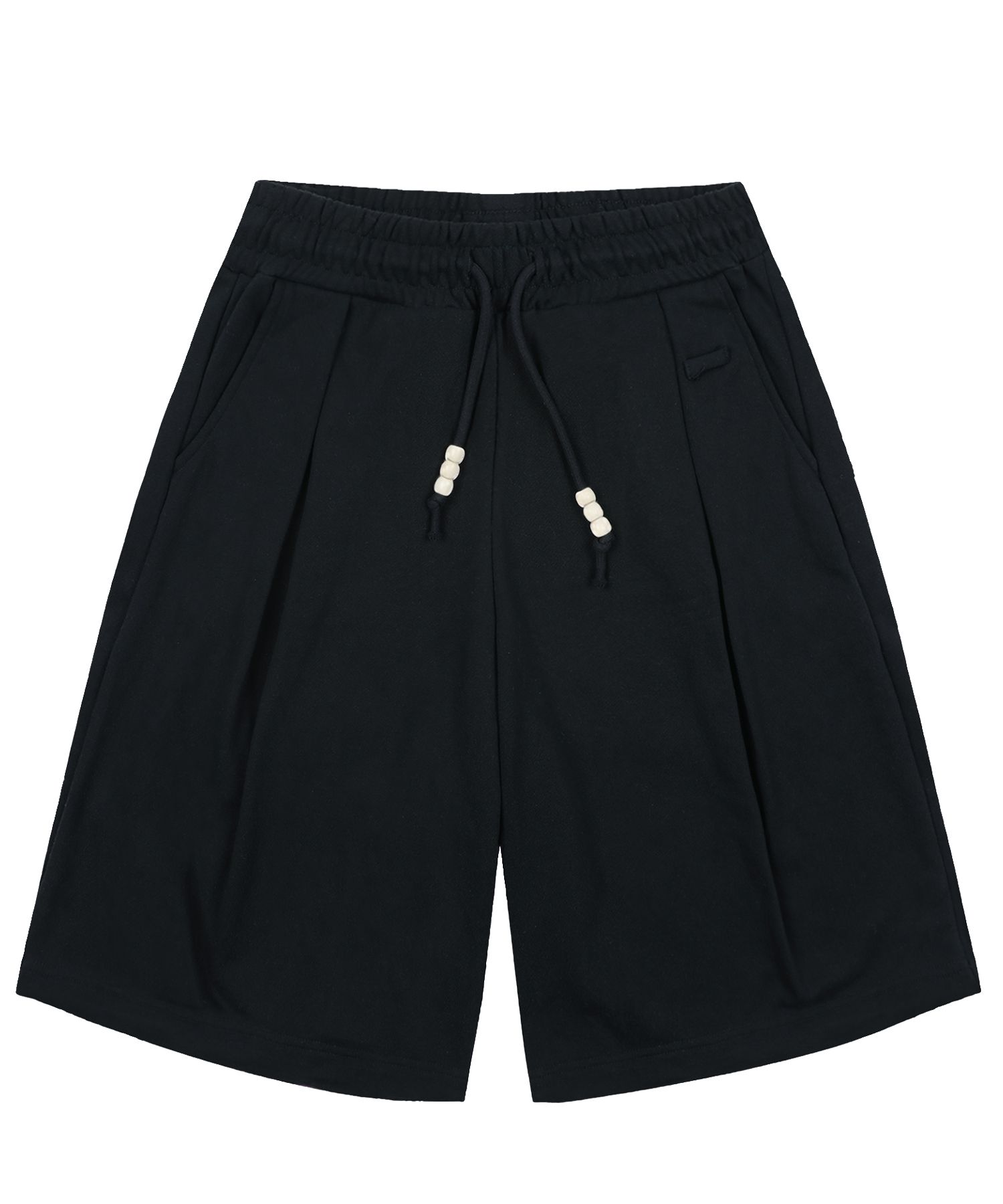 MUSINSA公式 | XTONZ WOMAN WXP055 Dot Pintuck Sweat Bermuda Pants (BLACK)