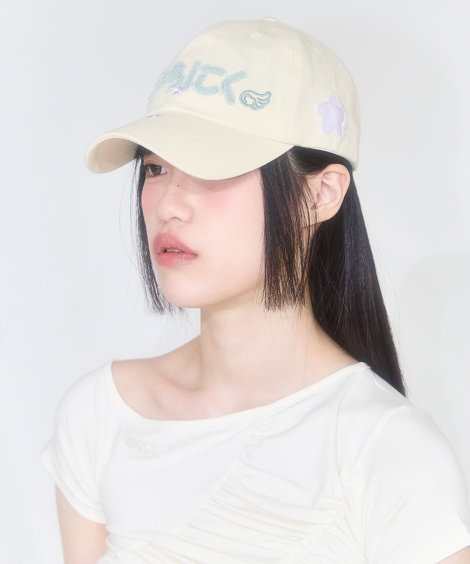 MUSINSA公式 | ILLIGO Angel Applique Ball Cap Yellow