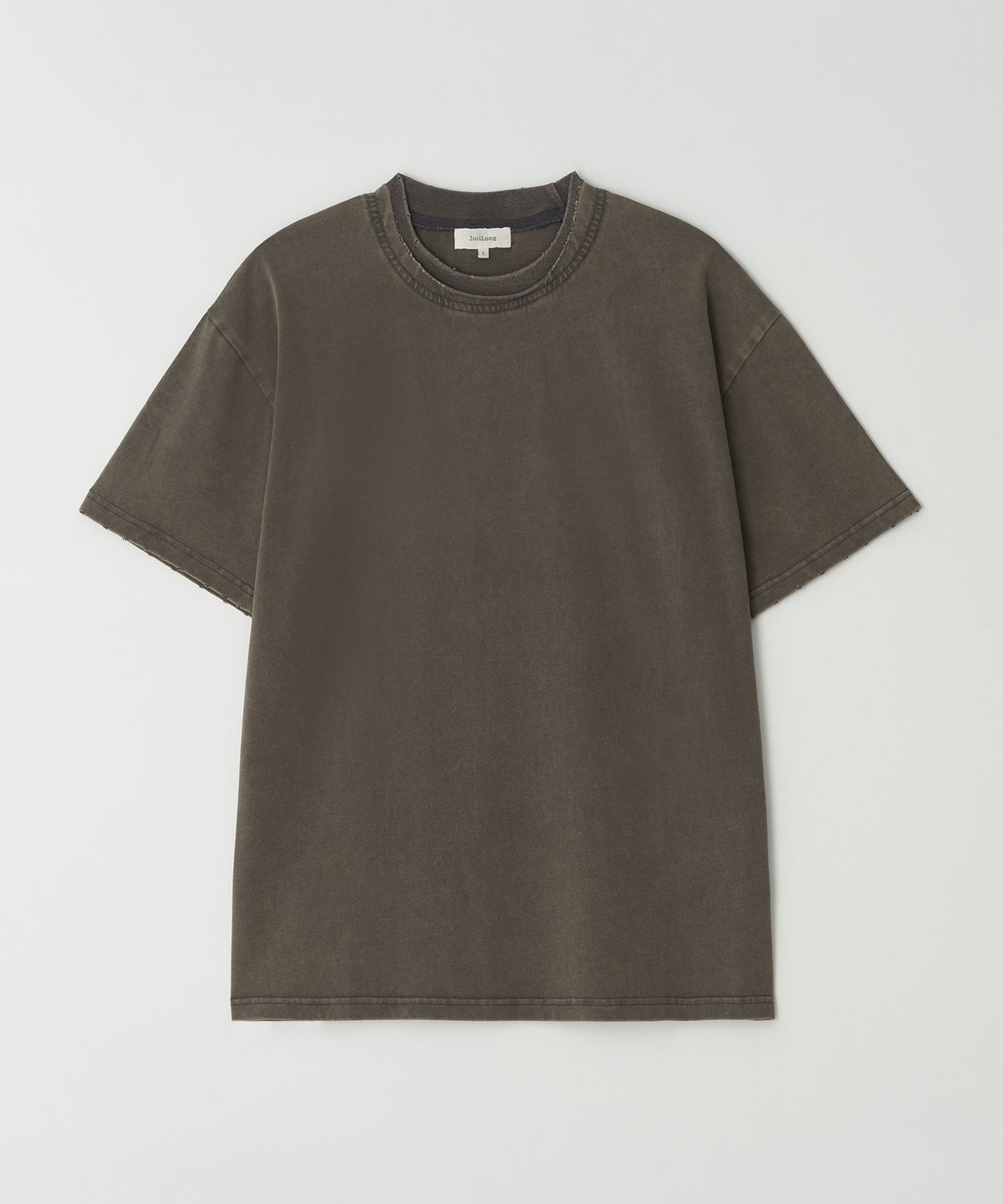조질롱(JOJILONG) JN103 DISTRESS OLD 1/2 T-SHIRT - KHAKI BROWN - 사이즈 & 후기 | 무신사