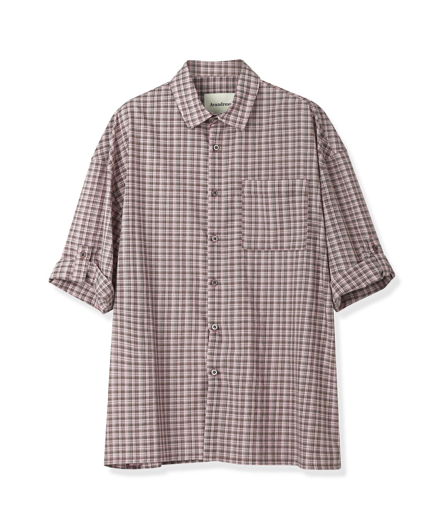 MUSINSA | AVANDRESS OL Check Overfit Rollup Shirt - 3COL