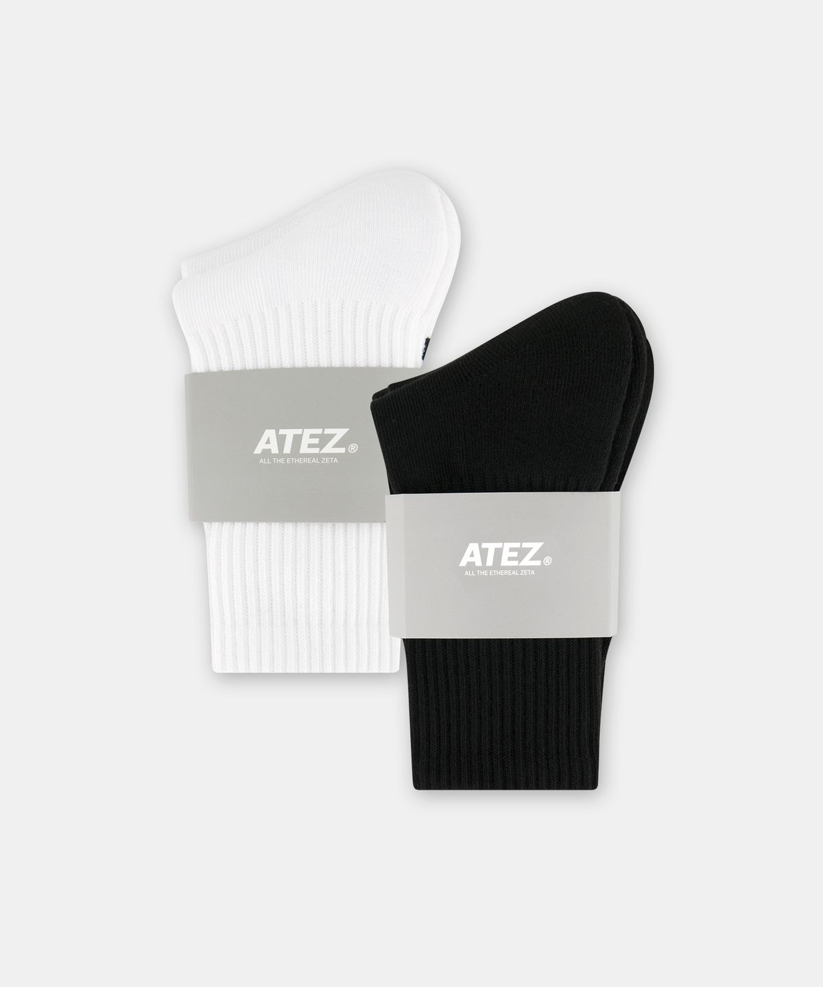 아테즈(ATEZ) [4팩] 베이직 쿠셔닝 크루 삭스 [화이트] - 사이즈 & 후기 | 무신사