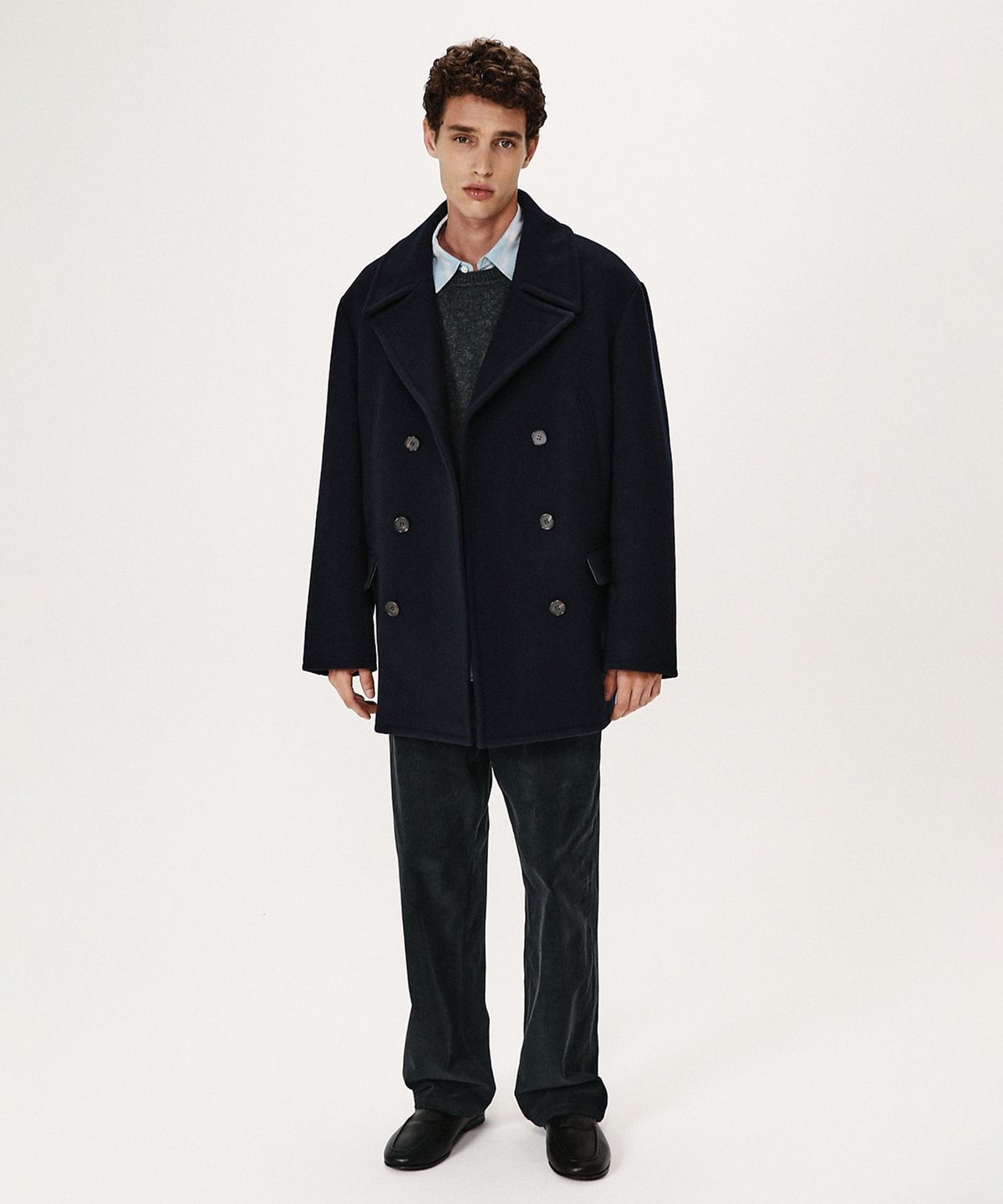셔터(SHIRTER) FM FELT PEA COAT (NAVY) - 사이즈 & 후기 | 무신사