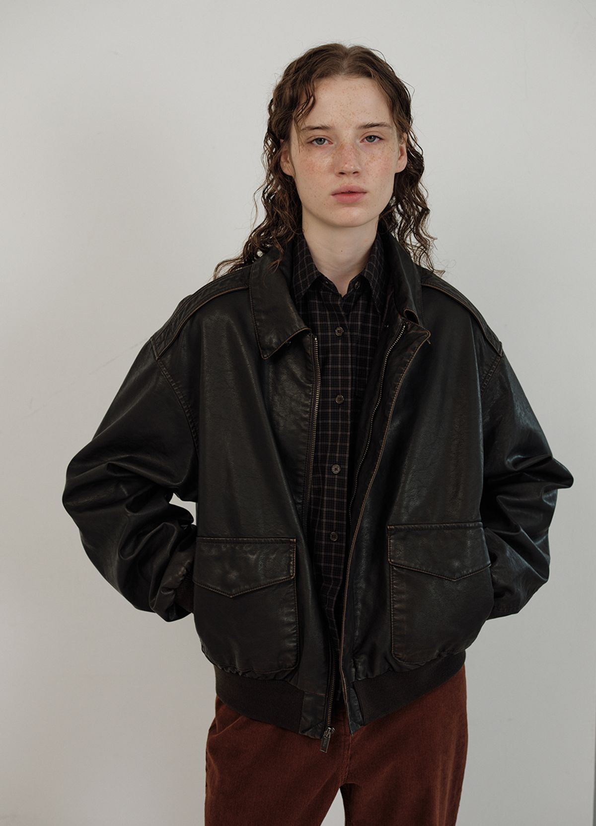 더바넷(THEBARNNET) Brine Vintage Leather Jacket_Brown - 사이즈 & 후기 | 무신사