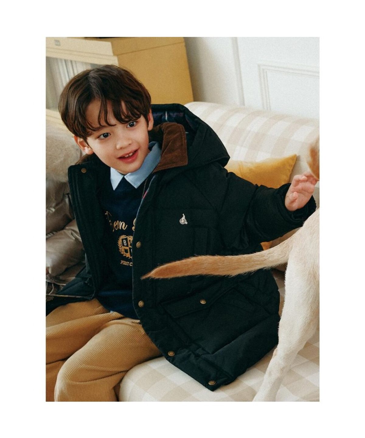 빈폴 키즈(BEANPOLE KIDS) 클래식 덕다운 하프패딩 블랙 (BI5X38U065) (BI5X38U065) - 사이즈 ...