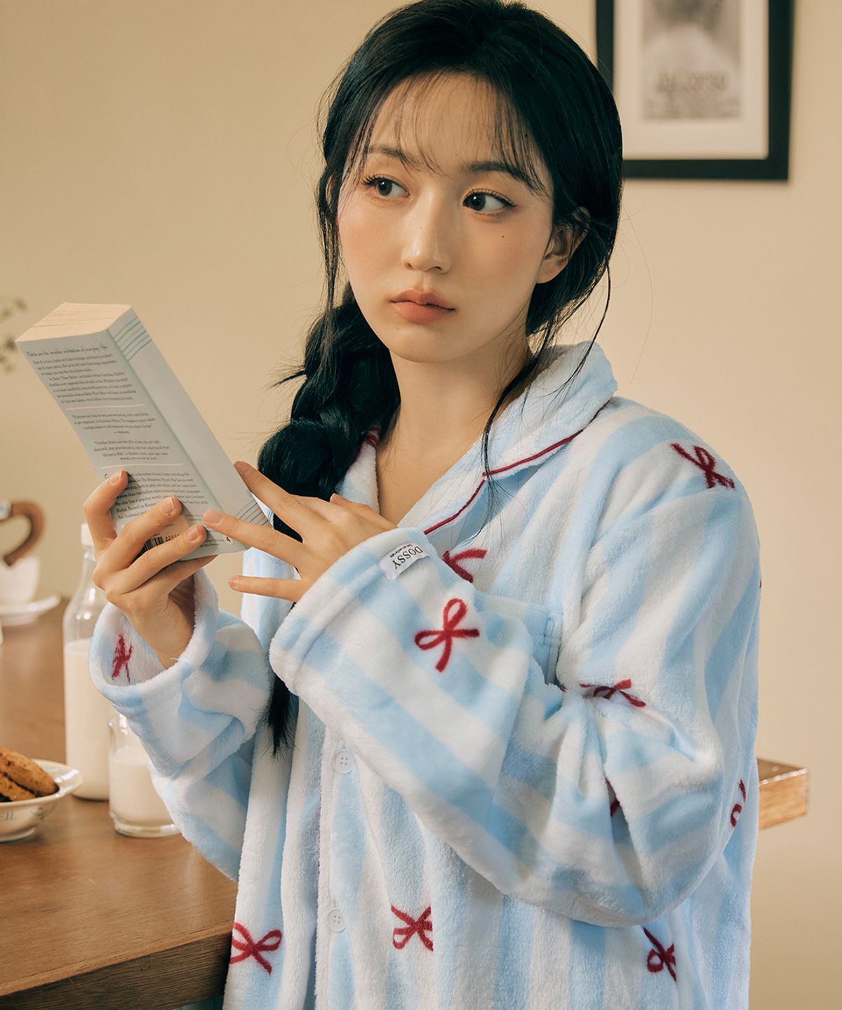 도씨(DOSSY) 플러피 보니 긴팔 커플 수면 잠옷 세트 베이비블루 - 사이즈 & 후기 | 무신사