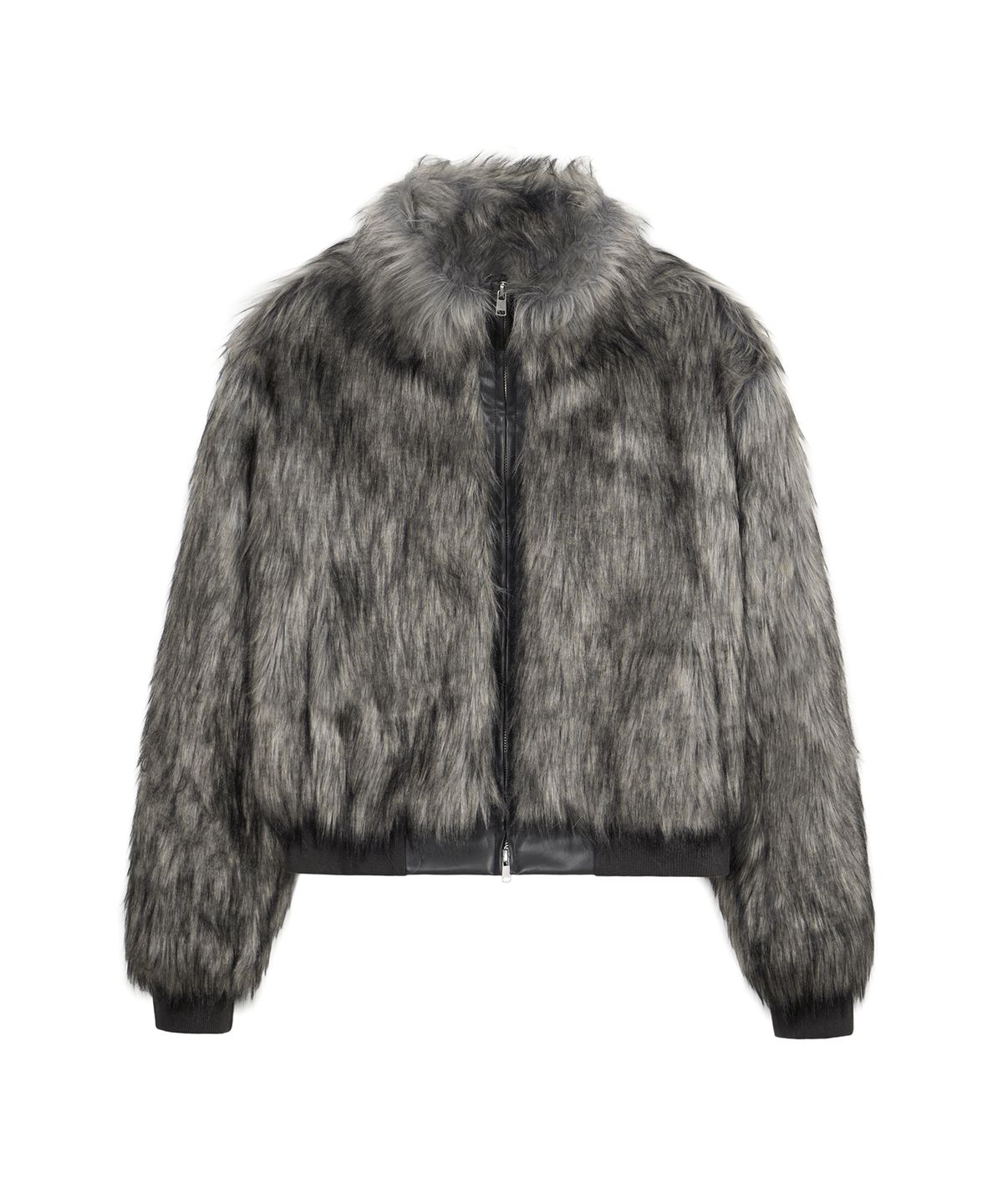 락케이크(ROCKCAKE) High Neck Fur Jacket - Charcoal - 사이즈 & 후기 | 무신사