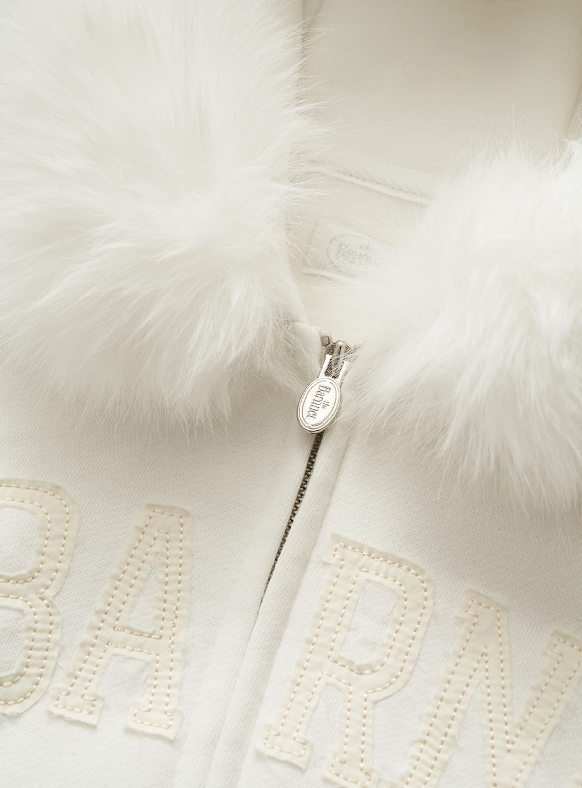 더바넷(THEBARNNET) Furry Sweat Zip-Up Hoodie Jacket_Ivory - 사이즈 & 후기 | 무신사