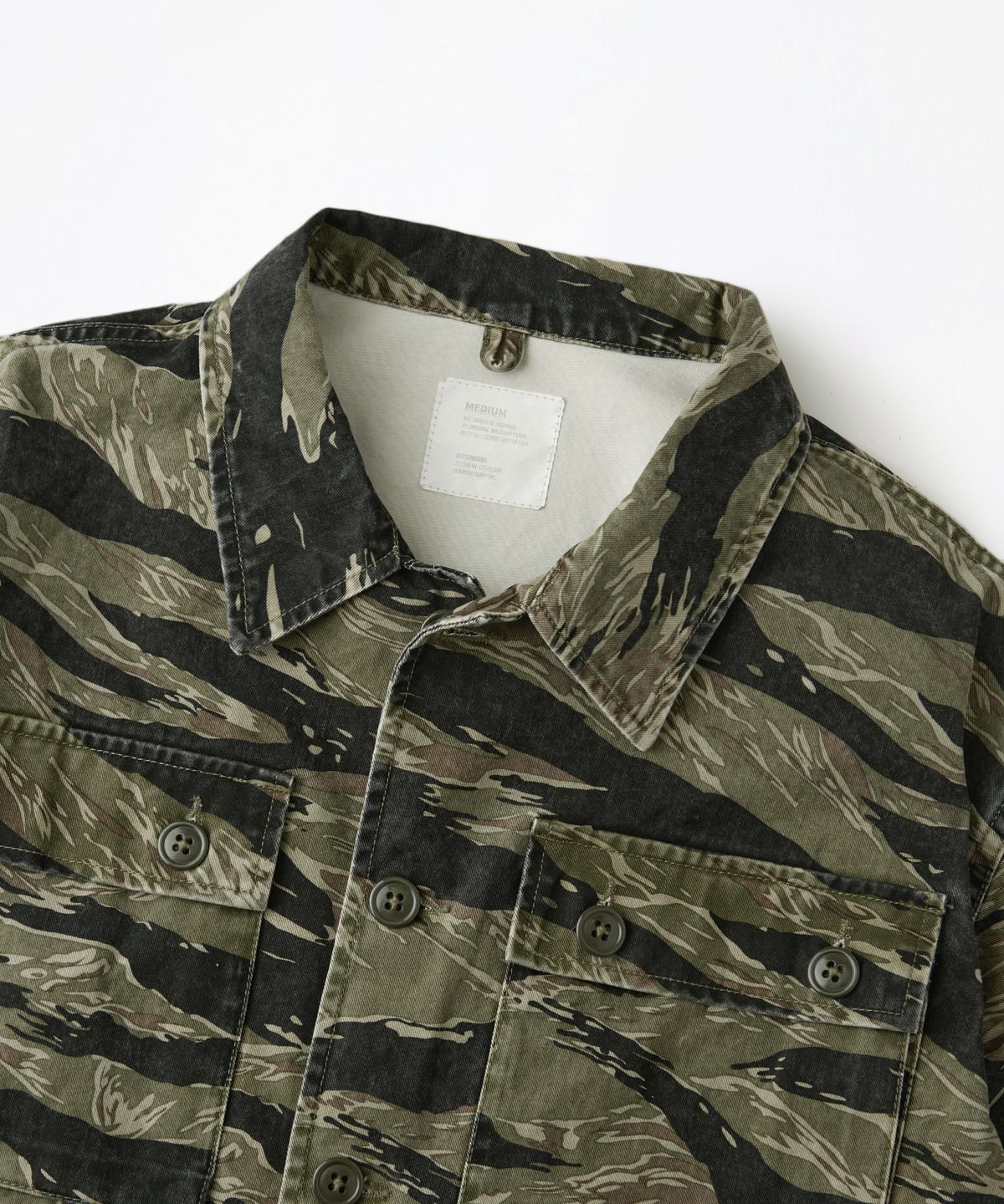 아웃스탠딩(OUTSTANDING) TDS TIGER CAMO MILITARY JACKET_TIGER CAMO - 사이즈 & 후기 ...