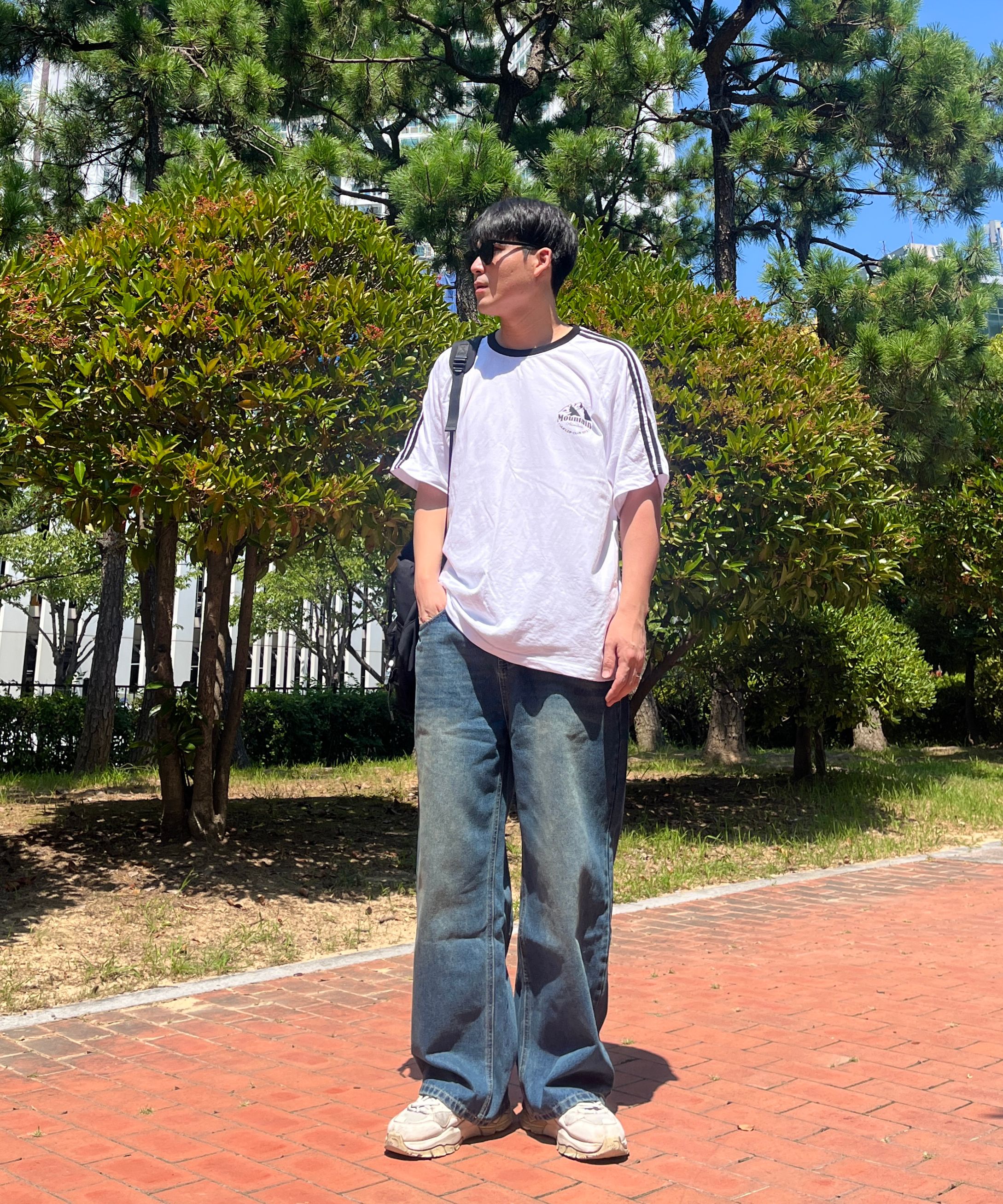 MUSINSA | LEMAIN SECOND Vintage cat-washed wide denim pants [yellow ...